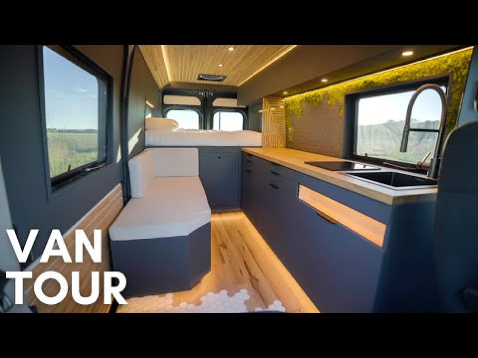 VAN TOUR | HIDDEN SHOWER | Luxury Modern Tiny Home On Wheels | VANLIFE ...